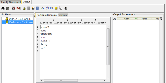 Configuring the Performance Input Parameters File