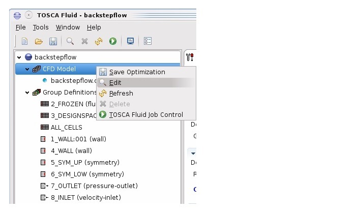 SIMULIA Tosca Fluid Job Tree Structure