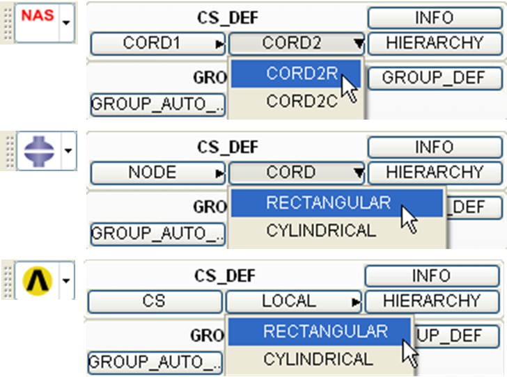 Definition by Coordinates of Three Points